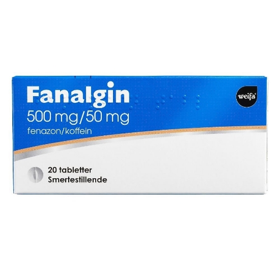 Fanalgin Tabletter 500mg/50mg I Apotekhjem I Rask, rimelig og trygg ...