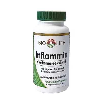 Bio‑Life Inflammin 60 kapsler | Gurkemeie, ingefær & boswellia for ledd ...